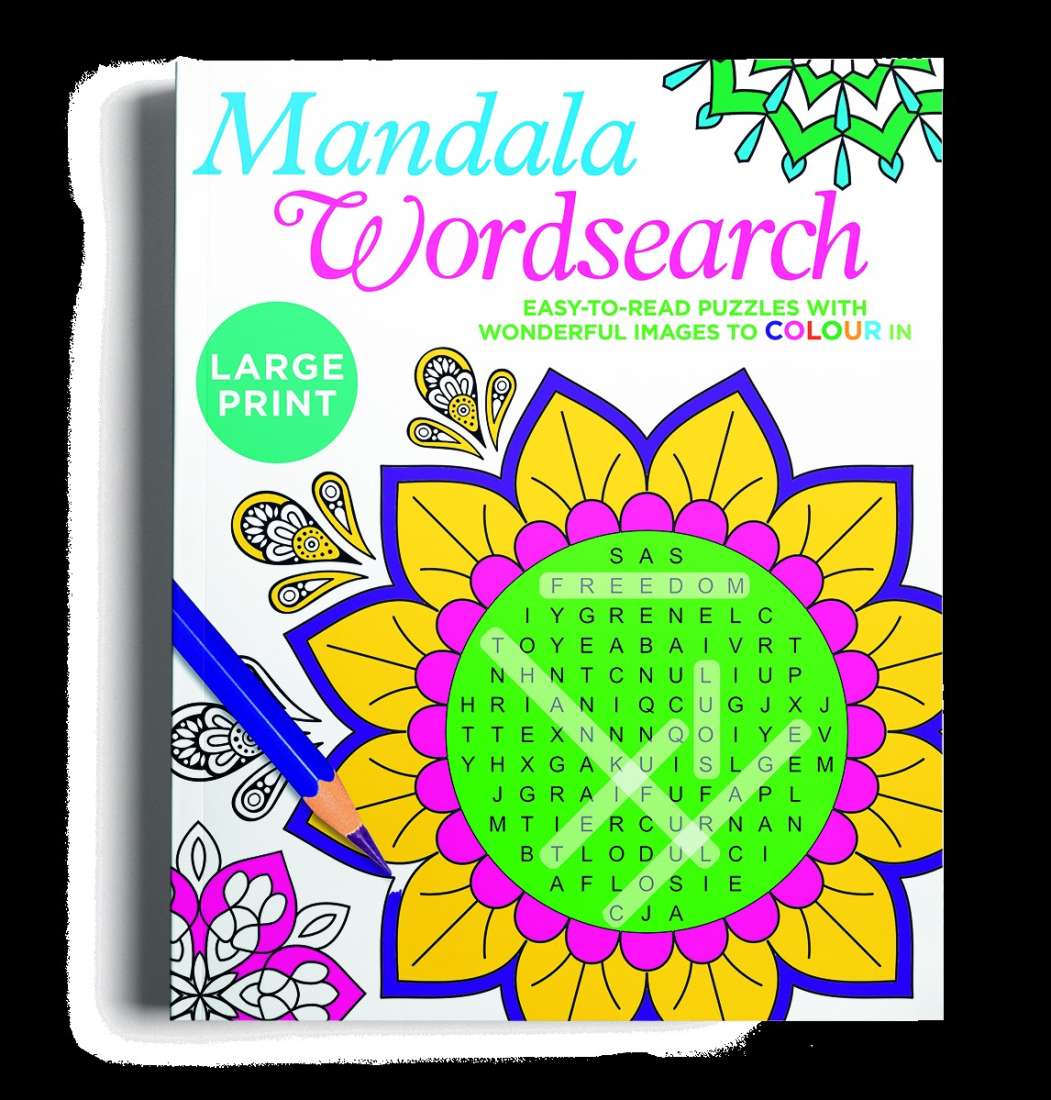 LARGE PRINT MANDALA WORDSEARCH | Brumby Sunstate