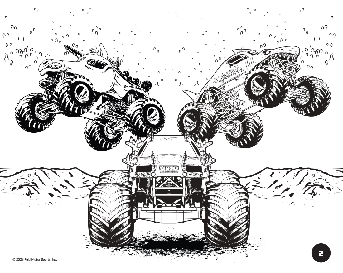 MONSTER JAM GIANT ACTIVITY PAD | Brumby Sunstate